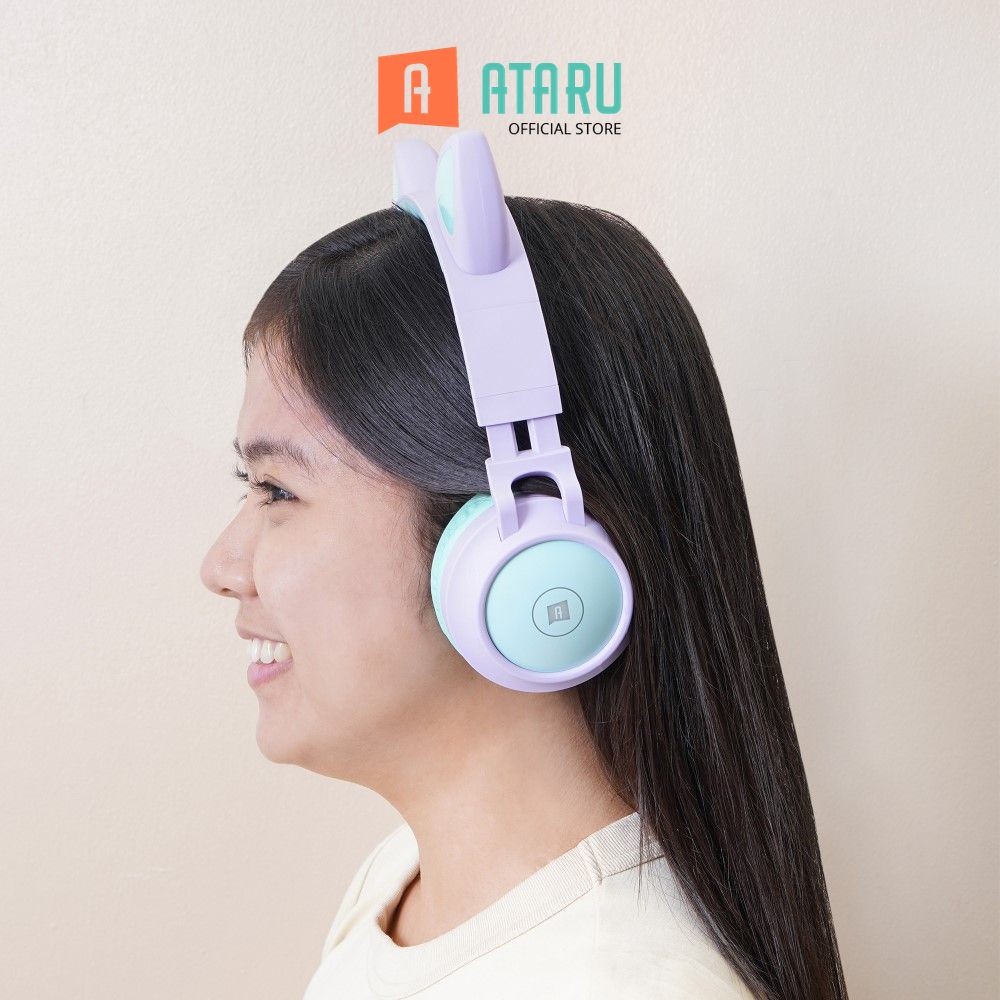 Jual Ataru Headphone Bluetooth Bt028C - Ungu/Hijau Mint On Ear ...