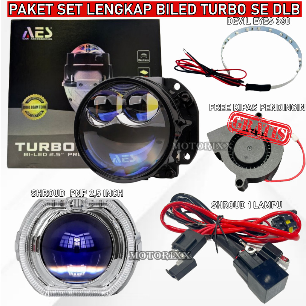 Jual NEW COMBO BILED AES TURBO SE DOUBLE LASER DLB 2,5 INCHI 65 WATT ...