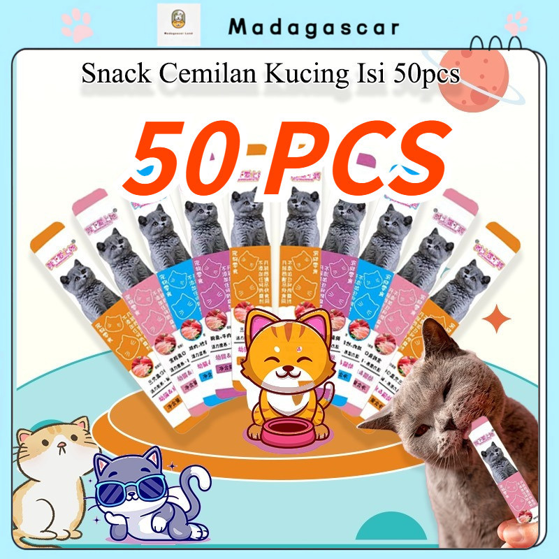 Jual 50pcs Pakan kucing Makanan kucing Camilan Kucing Murah Creamy ...