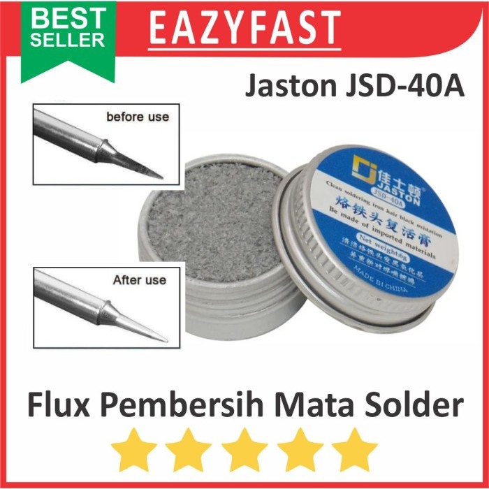 Jual Flux Pasta Timah Pembersih Mata Solder Jaston JSD-40A Repair Tip ...