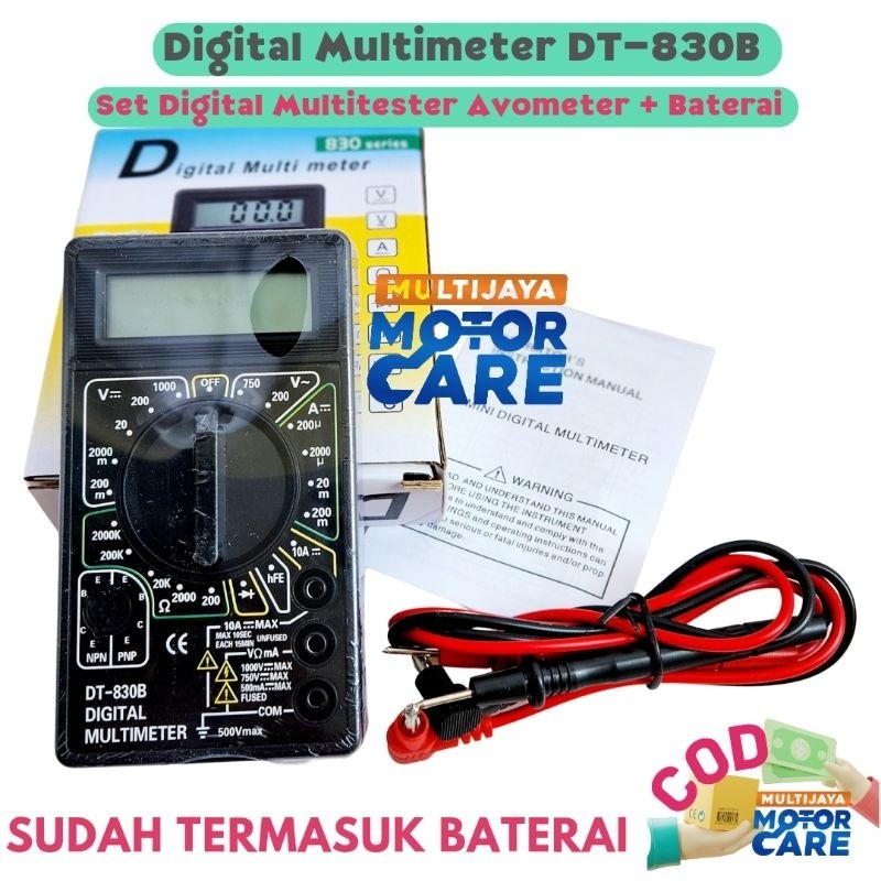 Jual Multimeter Digital Avometer DT-830B Multitester Digital Display ...