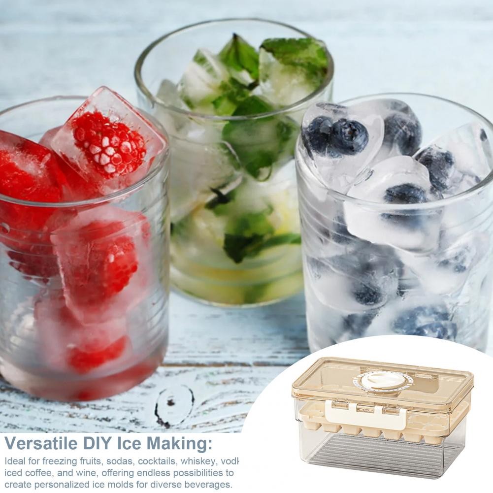 Jual Two-layer Ice Cube Mold Capacity Ice Tray Food-grade Ice Tray with ...