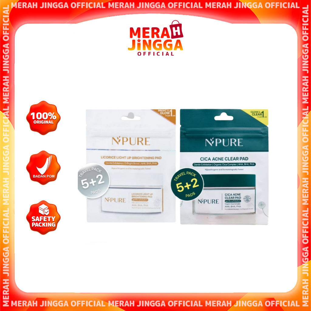 Jual NPURE Acne Clear Pad Cica Sachet / Licorice Light Up Brightening ...