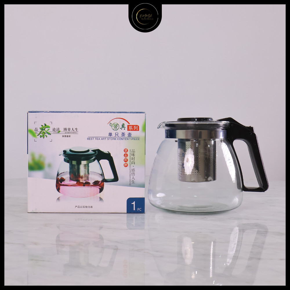 Jual EM Teko 900ML Tempat Teh Kopi Transparan Dengan Saringan | Shopee ...