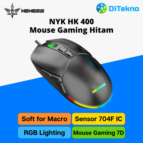 Jual NYK HK 400 Mouse Gaming Hitam | Shopee Indonesia