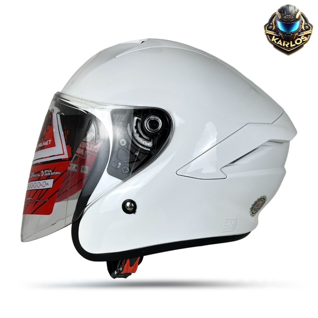 Jual Helm Half Face GHG Stylo Single Visor Original Standart SNI ...