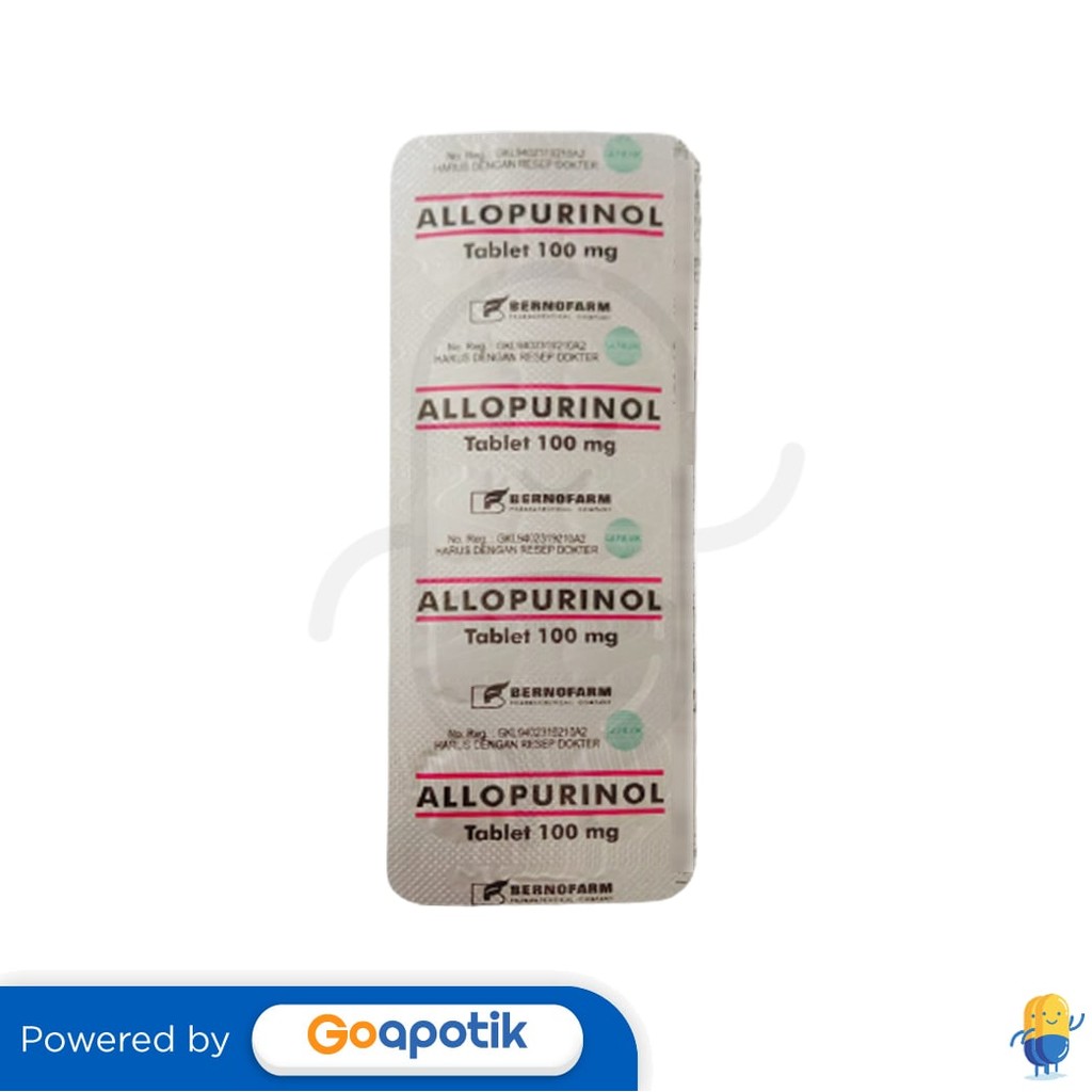 Jual Allopurinol Bernofarm 100 Mg Strip 10 Tablet | Shopee Indonesia
