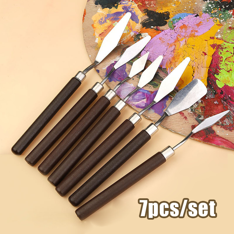 Jual Set Isi 7 Spatula Lukis Texture Artist Scraper Spatula Dekorasi ...
