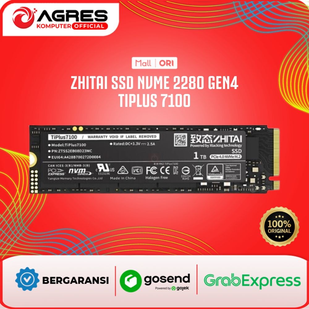 Jual ZHITAI SSD NVME GEN4 TIPLUS 7100 1TB 2TB 4TB PCIE 4.0 M.2 2280 5Y - UP TO 7000 MB/S ...