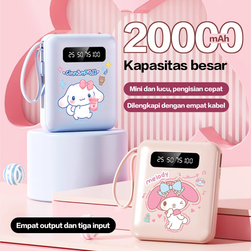 Jual Cute Cartoon 20000mAh PowerBank Fast Charging Built-in Type-C/IP ...