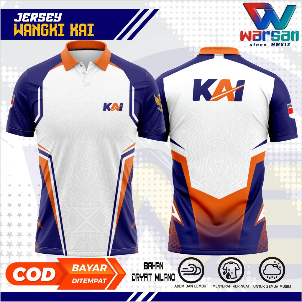 Jual JERSEY WANGKI KAI FULLPRINTING / KAOS POLO KAI DRYFIT/ POLO KERETA ...
