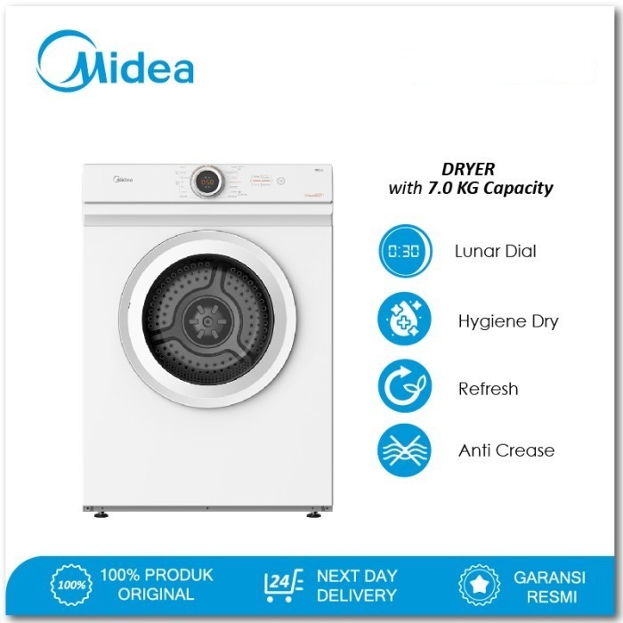 Jual Dryer Midea MD 100A70 / MD100A70 Front Loading 2.000 Watt 7Kg ...