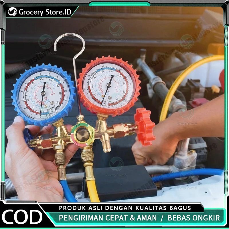 Jual Paket komplit isi AC mobil R134a double manifold/Paket lengkap isi ...