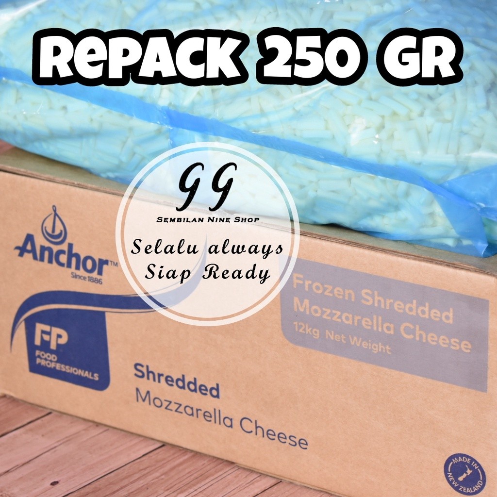 Jual Anchor 250 Gram Mozzarella SHREDDED Cheese Keju Mozarella Parut ...