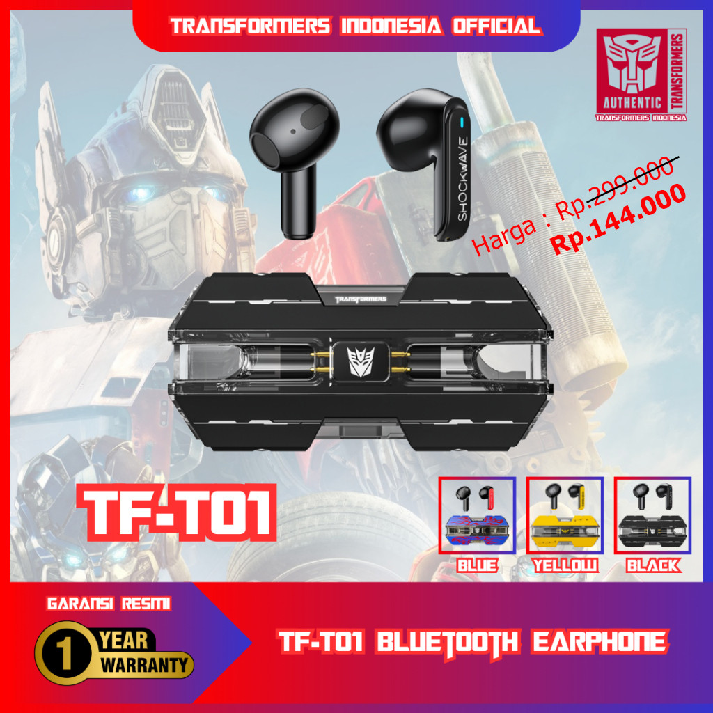 Jual Transformers TF-T01 TWS Earbuds – Bluetooth 5.4, Desain Futuristik, Suara Jernih | Shopee ...
