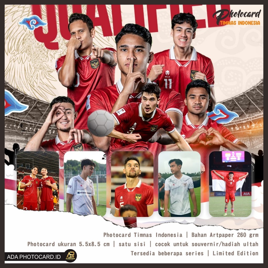 Jual Koleksi Foto Terbaru Photocard Timnas Indonesia Senior isi 100 Pcs ...