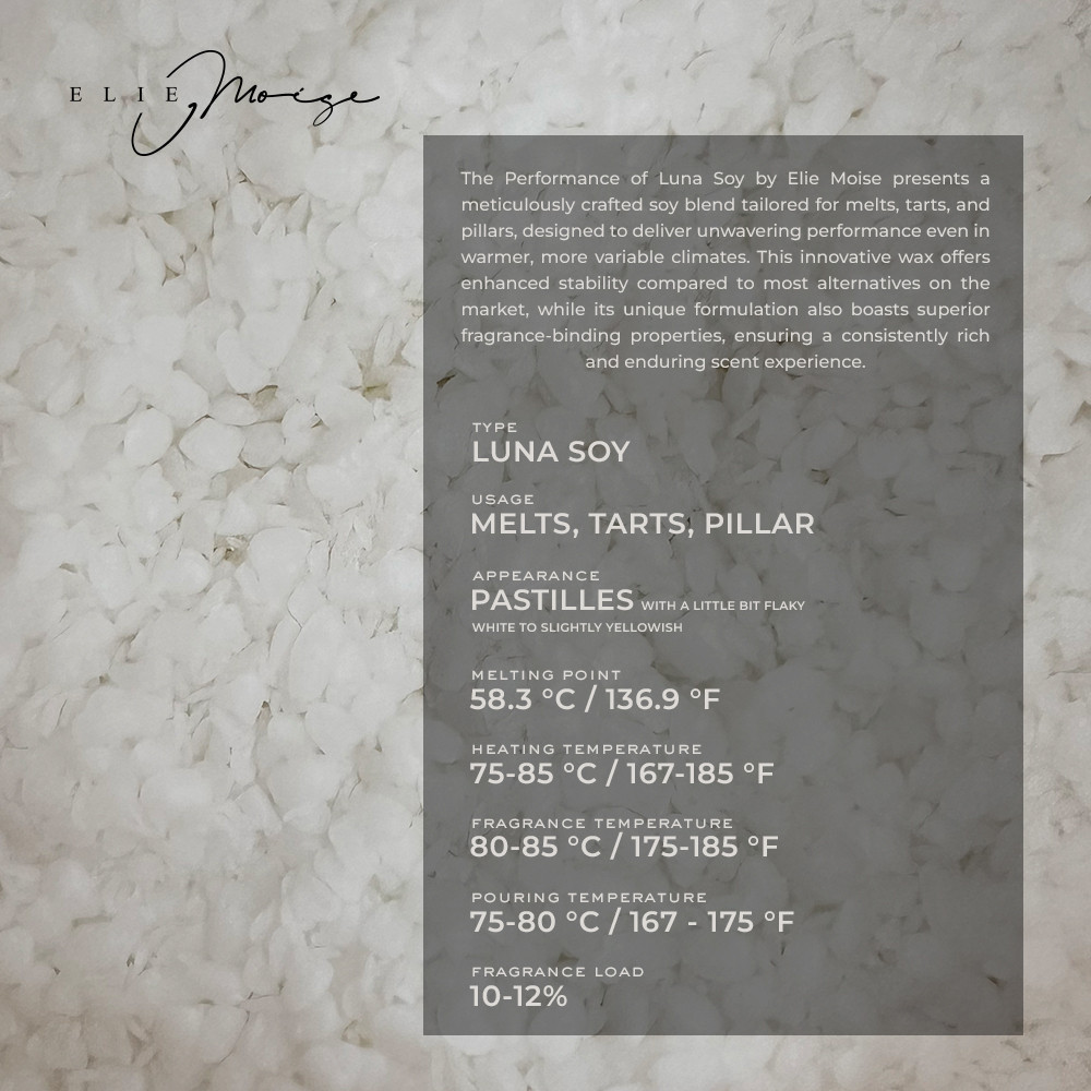 Jual Luna Soy Blended wax for melts tart and pillar by Elie Moise ...