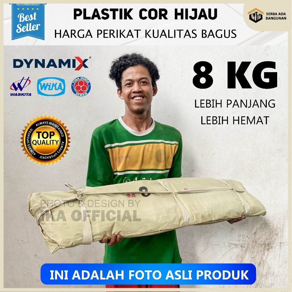 Jual PLASTIK COR HIJAU BUTEK - + 8 KILOGRAM TERMURAH SARUNG PANJANG ...
