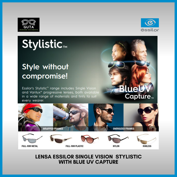 Jual Lensa Kacamata Single Vision Crizal Essilor Stylistic With Blue UV ...