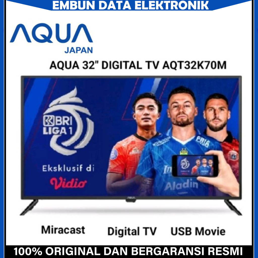 Jual LED TV AQUA 32 INCH AQT32K70M - DIGITAL TV - MIracast - USB - HDMI ...