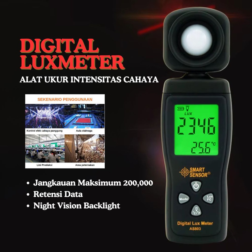 Jual Digital Luxmeter Alat Ukur Intensitas Cahaya Lux Meter Light ...