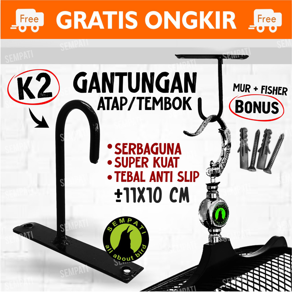 Jual SEMPATI Gantungan Tipe K2 Free 2 Baut Dynabolt Gantungan Tempel ...