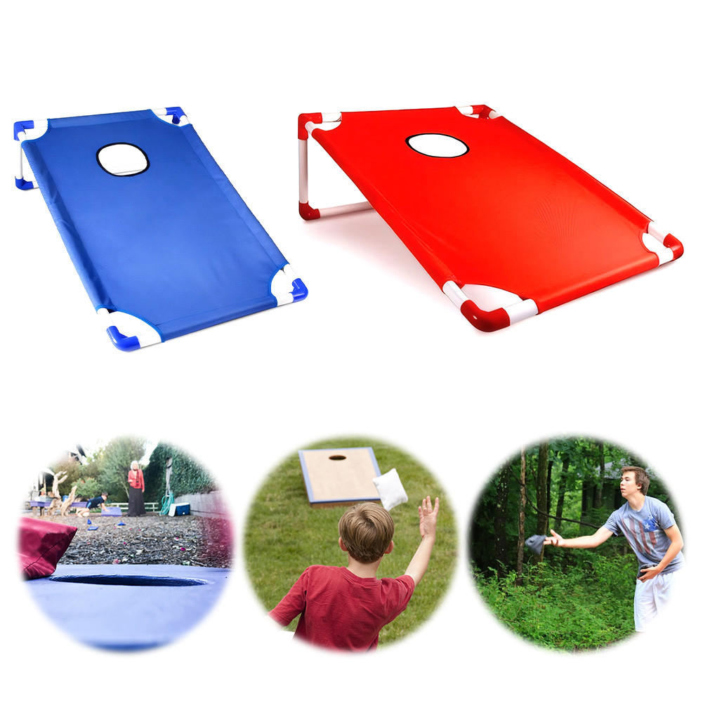 Jual Portable Cornhole Game Set with 6 Bags Outdoor Toss Game Set for ...