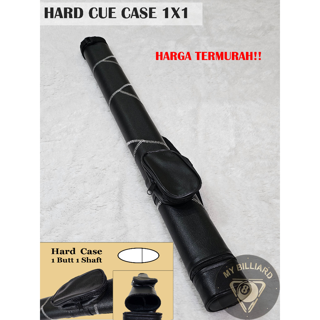 Jual Black Texture Tas Stick Billiard 1x1 - Hard Cue Case Stik 1B1S ...