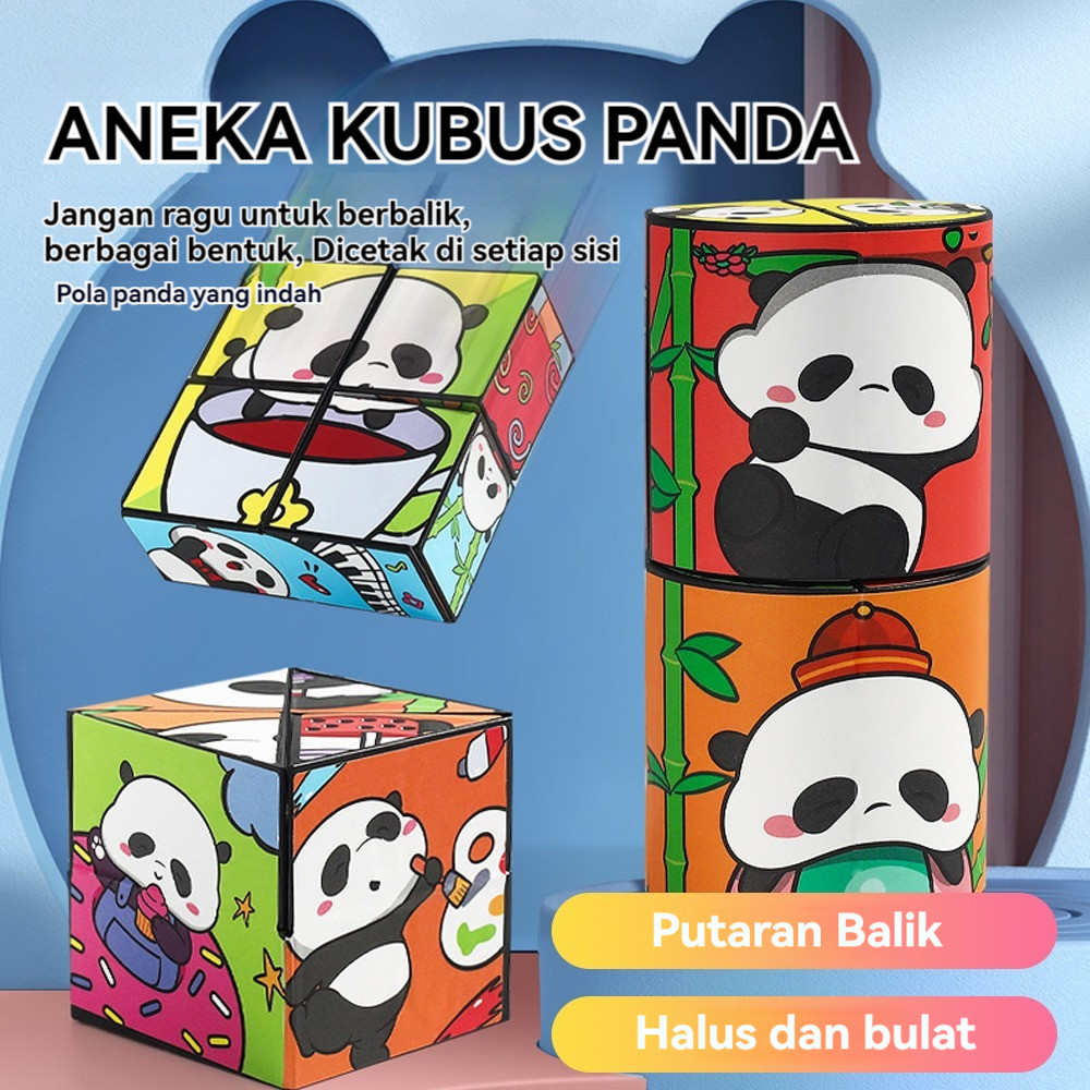 Jual Cartoon Panda Rubik Besar 3d Tiga Dimensi Magic Rubik 3x3/2x2 ...