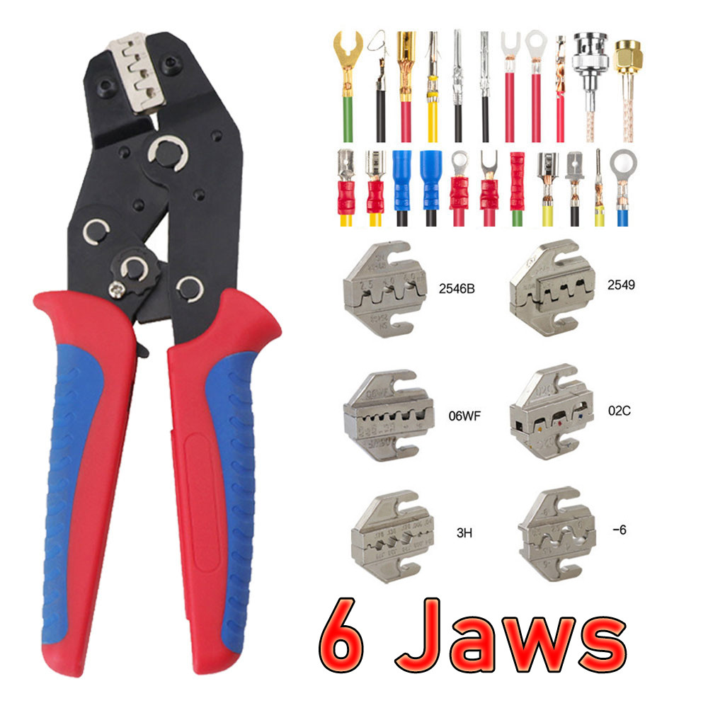 Jual Wire Crimper Plier Kit with 6 Type of Jaws Professional ...