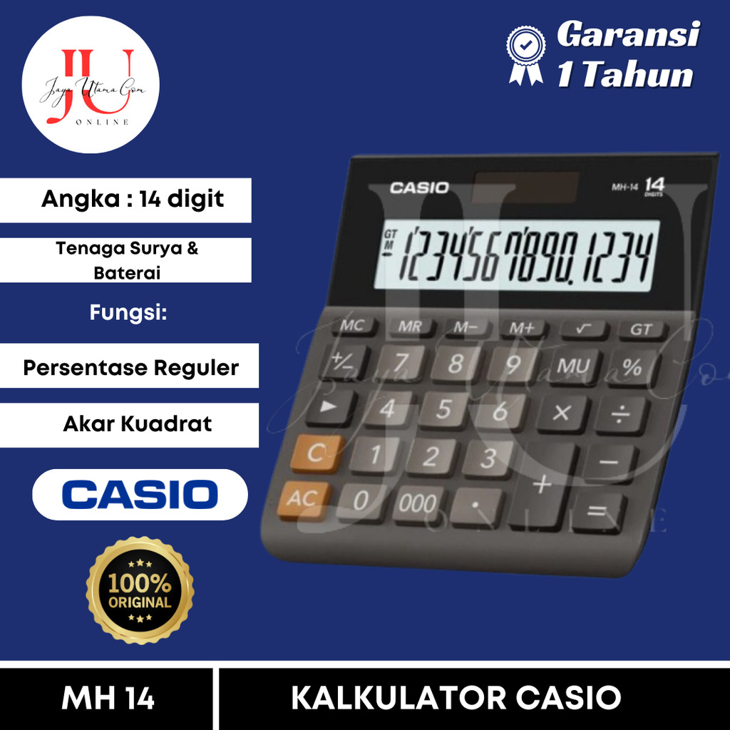Jual Casio MH 14 Kalkulator Desktop (Perhitungan Dasar) Kalkulator Original | Shopee Indonesia