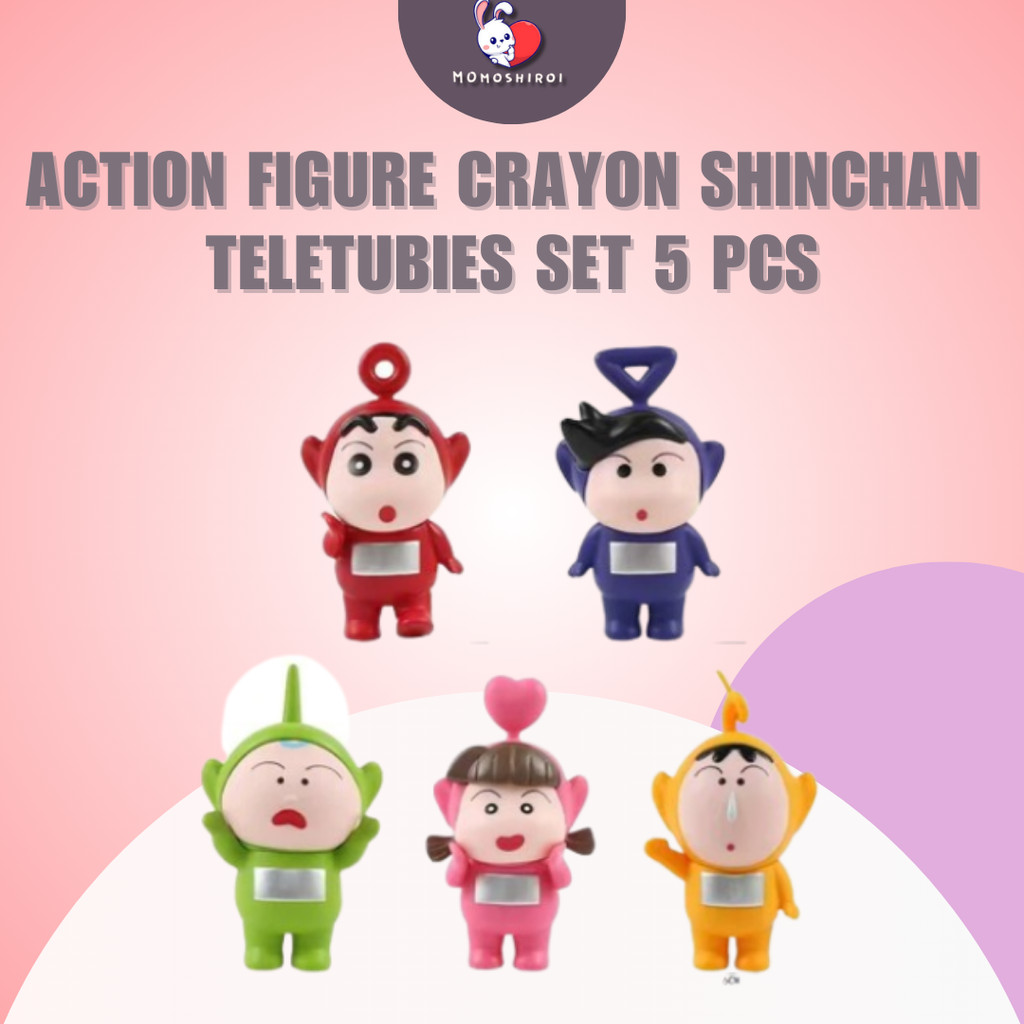 Jual action figure crayon shinchan teletubies set 5 pcs | Shopee Indonesia