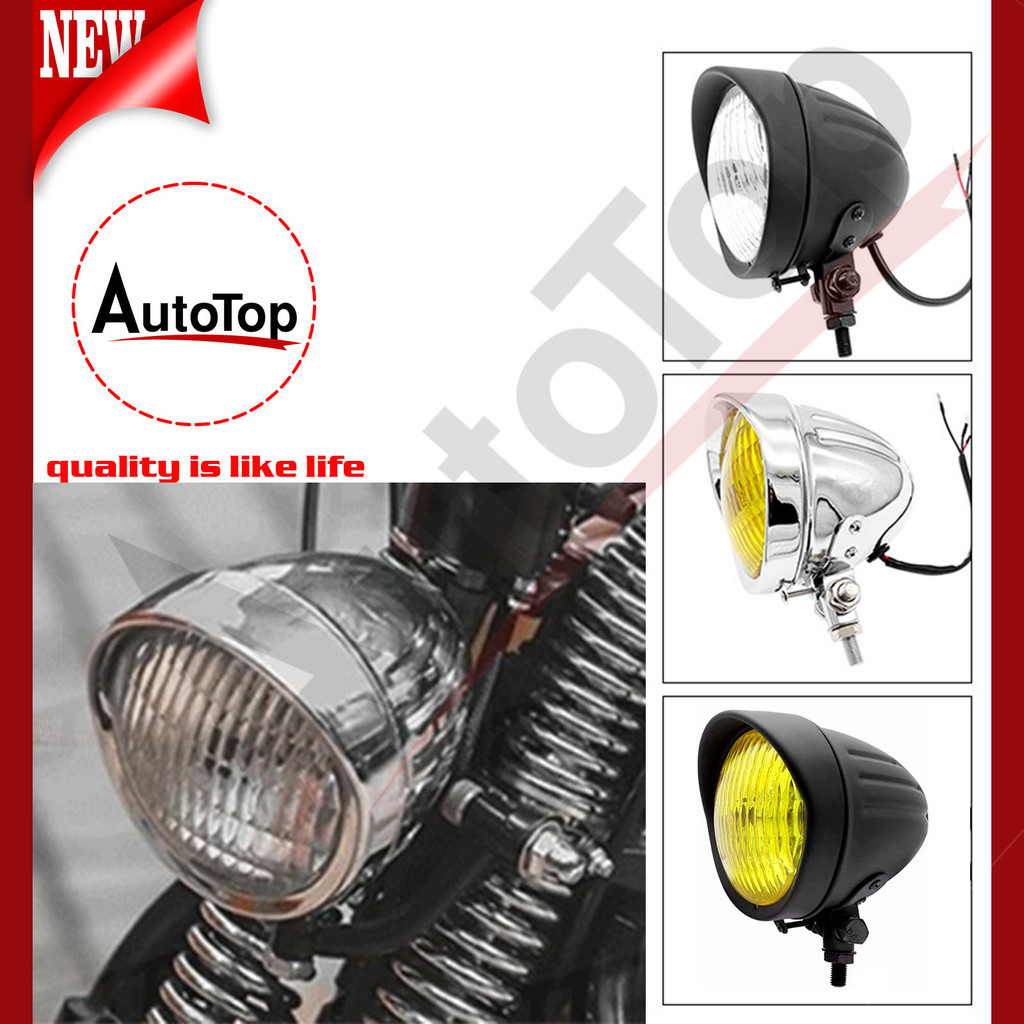 Jual AUTOTOP Headlamp Import . Lmpu Depan Vintage . Motor Custom ...