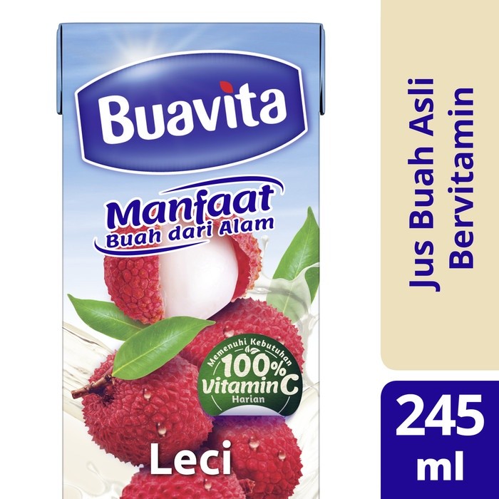 Jual Buavita Jus Leci Lychee Juice Buah Asli 245ml | Shopee Indonesia