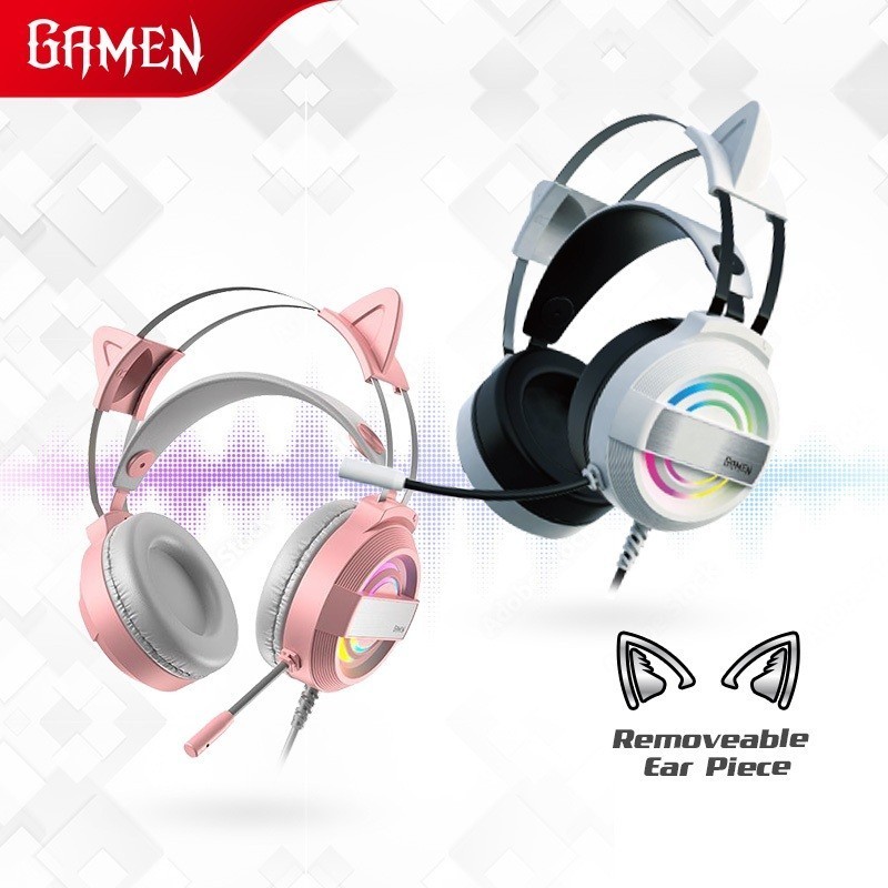 Jual GAMEN GH1100 Gaming Headphone RGB Lighting 360 Degree Adjustable ...