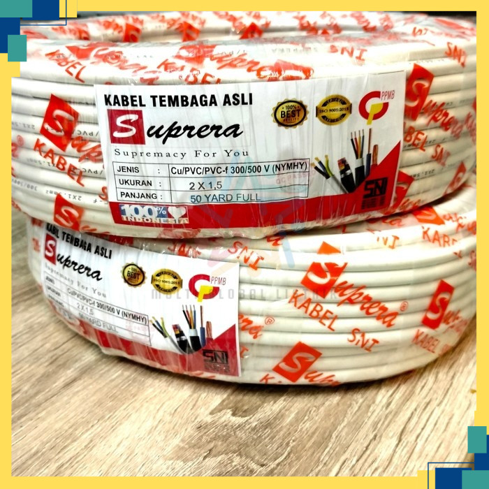 Jual Kabel LISTRIK SNI NYMHY NYYHY 2X1.5 SERABUT 50 YARD PUTIH SNI - 2x0.75 antrana | Shopee ...