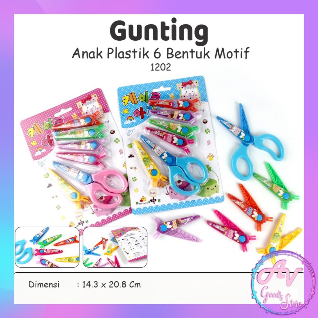 Jual Gunting Anak Set 6in1 / Gunting Kertas Gerigi Zigzag Gelombang 6 ...