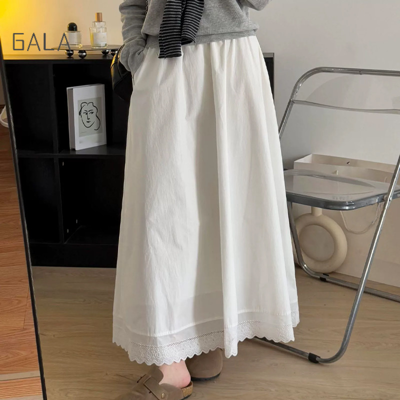 Jual Gaya Perancis Retro Rok Wanita Ceruk Tambal Sulam Renda Rok ...