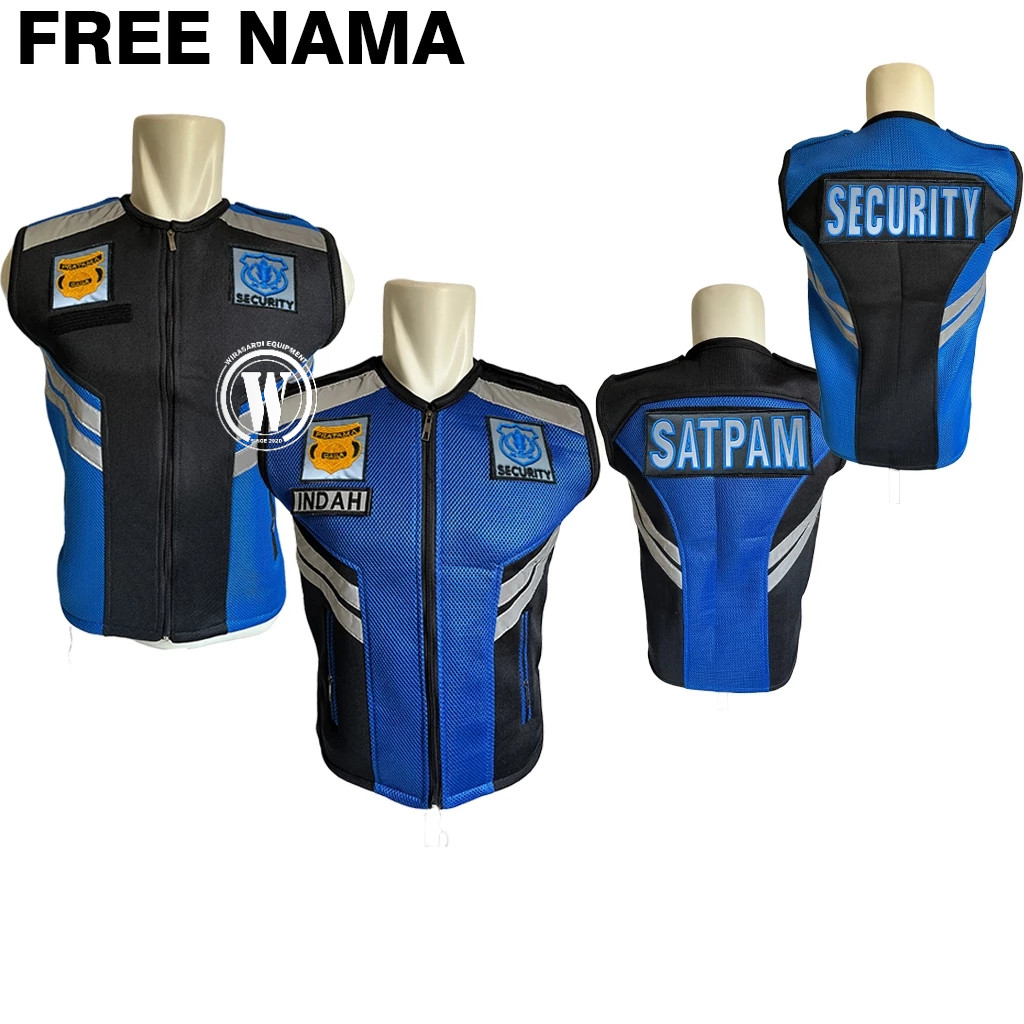 Jual Free Bordir Nama - Rompi Satpam Security Tebal Double Mesh Variasi ...