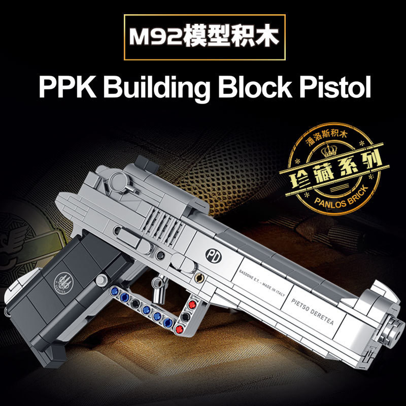 Jual Desert Eagle Pistol Military Series Bricks M92 USP WW2 PPK Gun Model Building Block DIY ...