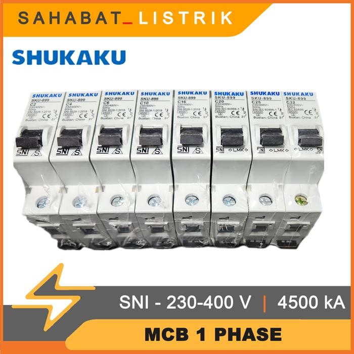 Jual MCB SHUKAKU 2A 4A 6A 10A 16A 20A 25A 32A AMPERE | Shopee Indonesia