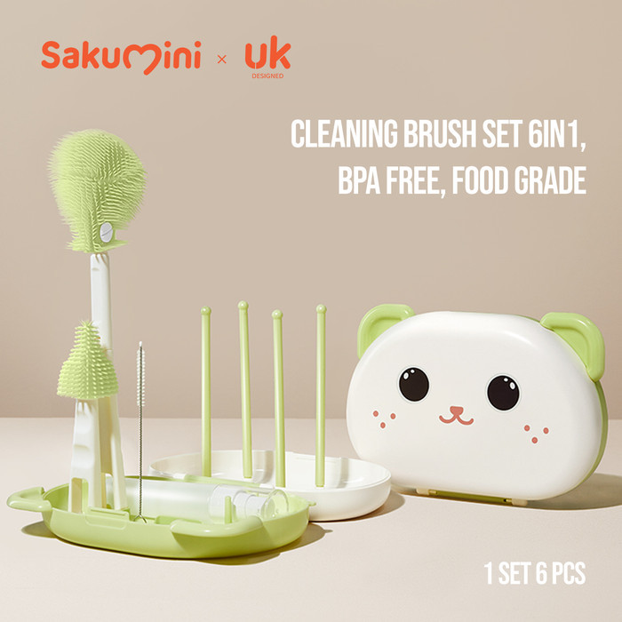 Jual SAKUMINI 6IN1 TRAVELLING BOTTLE BRUSH KIT - SIKAT PEMBERSIH BOTOL ...