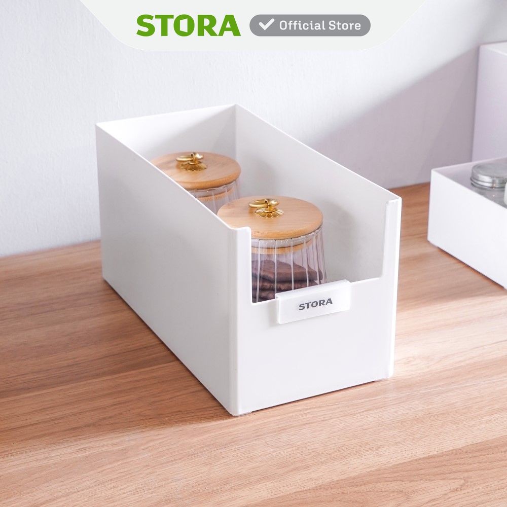 Jual Stora 28X14X15 cm Kotak Penyimpanan Serbaguna Large - Putih Kotak ...