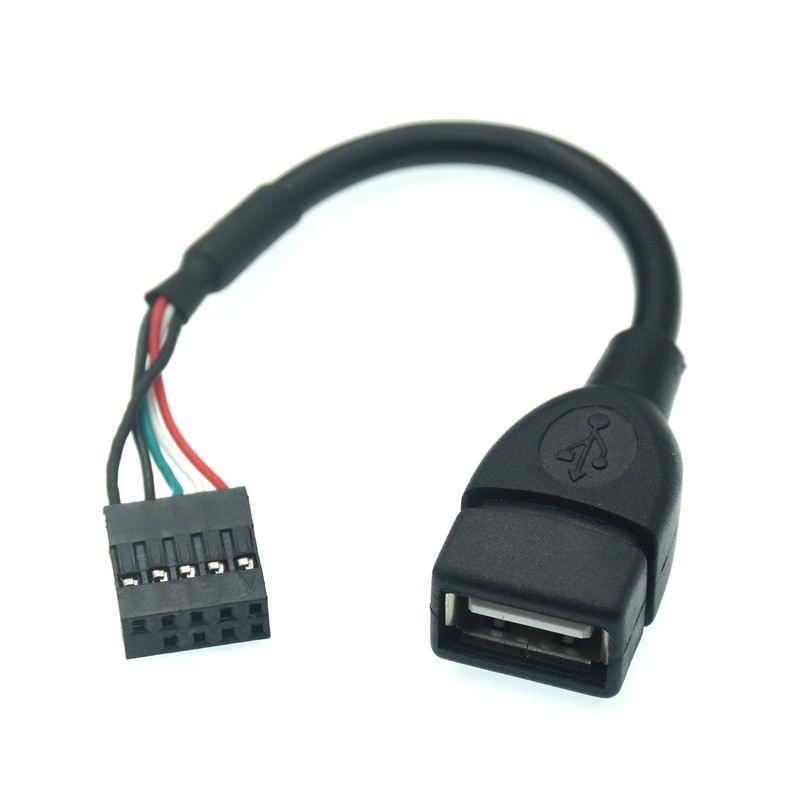 Jual 9pin USB Motherboard Internal Header to USB2.0 Bus Adapter Chassis Built-in Cable for ...