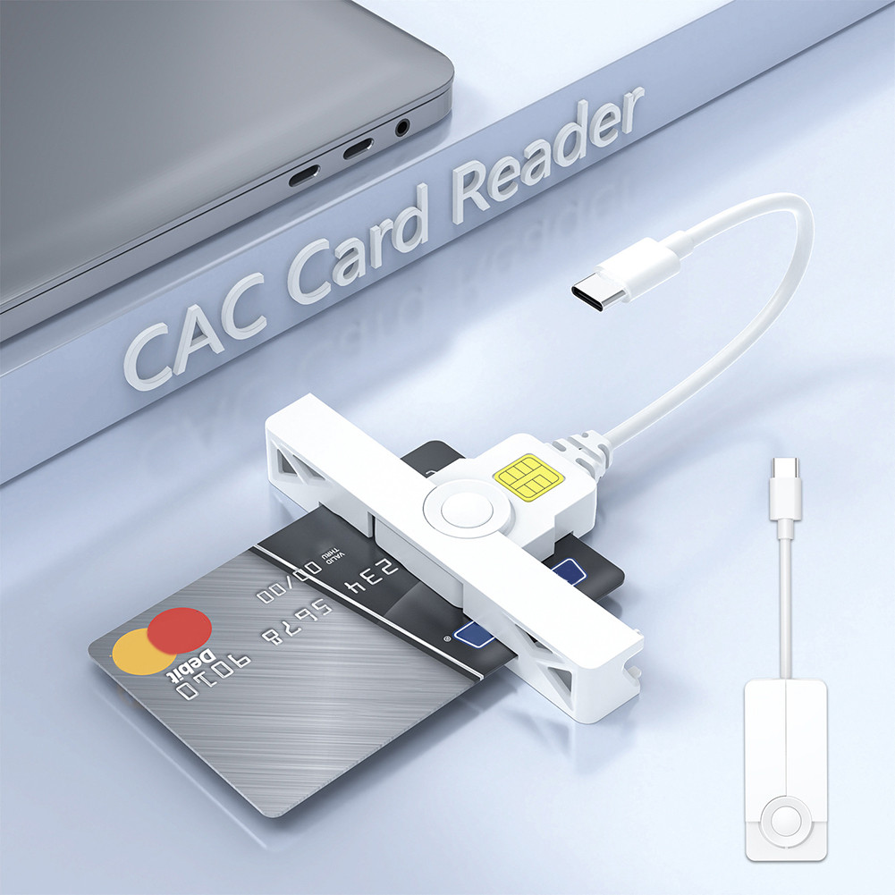 Jual USB type C Smart Card Reader Foldable DOD Type C Common Access CAC ...