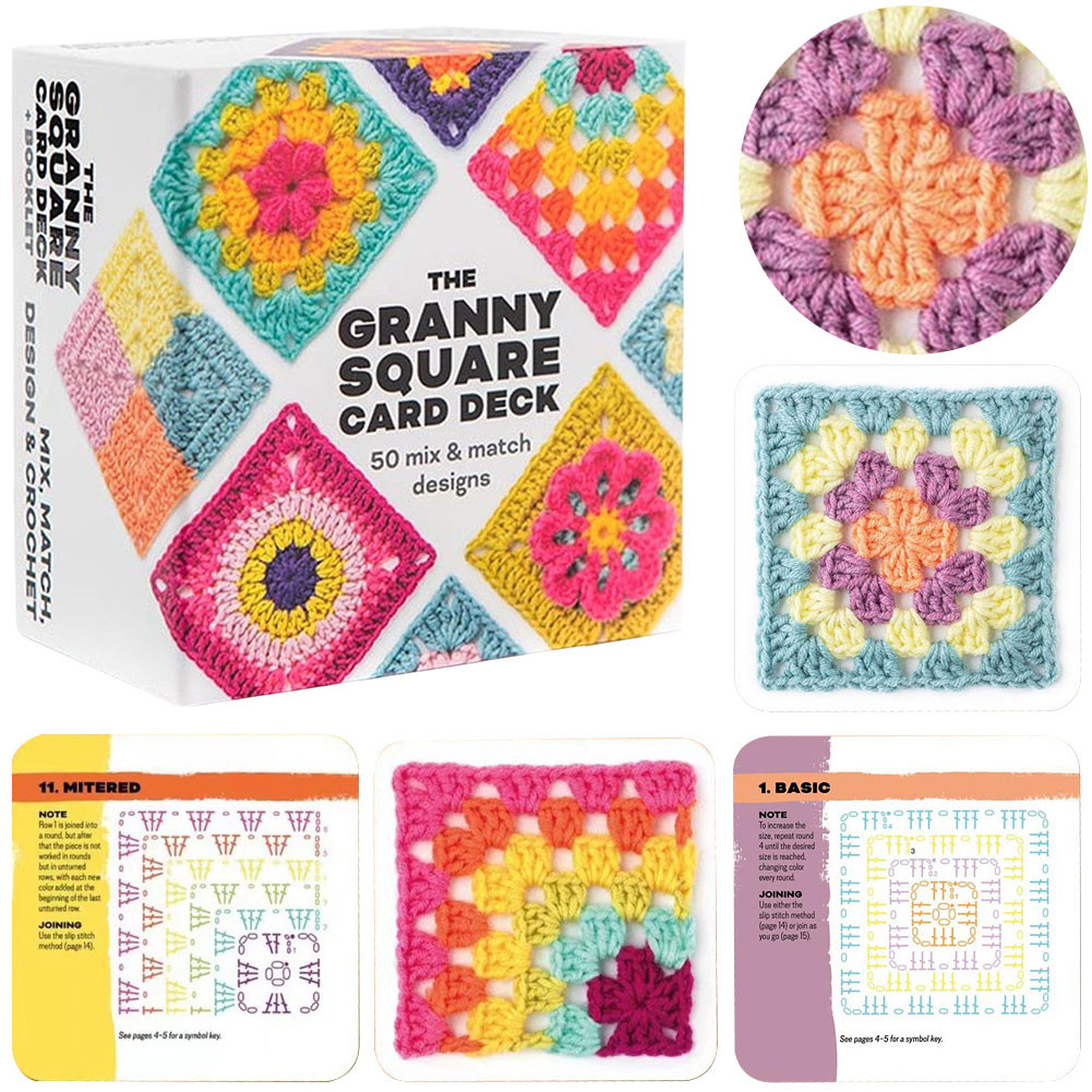 Jual Granny Square Crochet Cards 50 x Crochet Mix and Match With ...