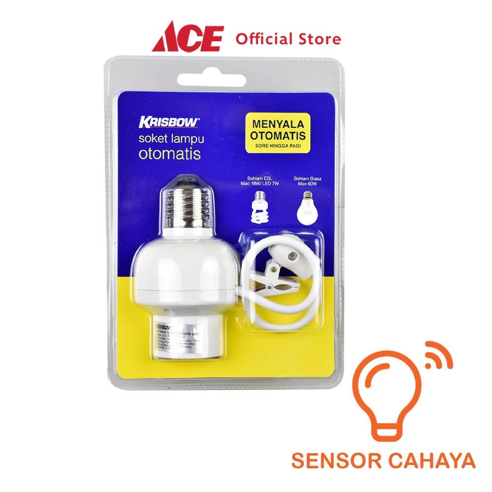 Jual Krisbow Soket Lampu Otomatis Sensor Cahaya Dengan Kabel Bulb ...