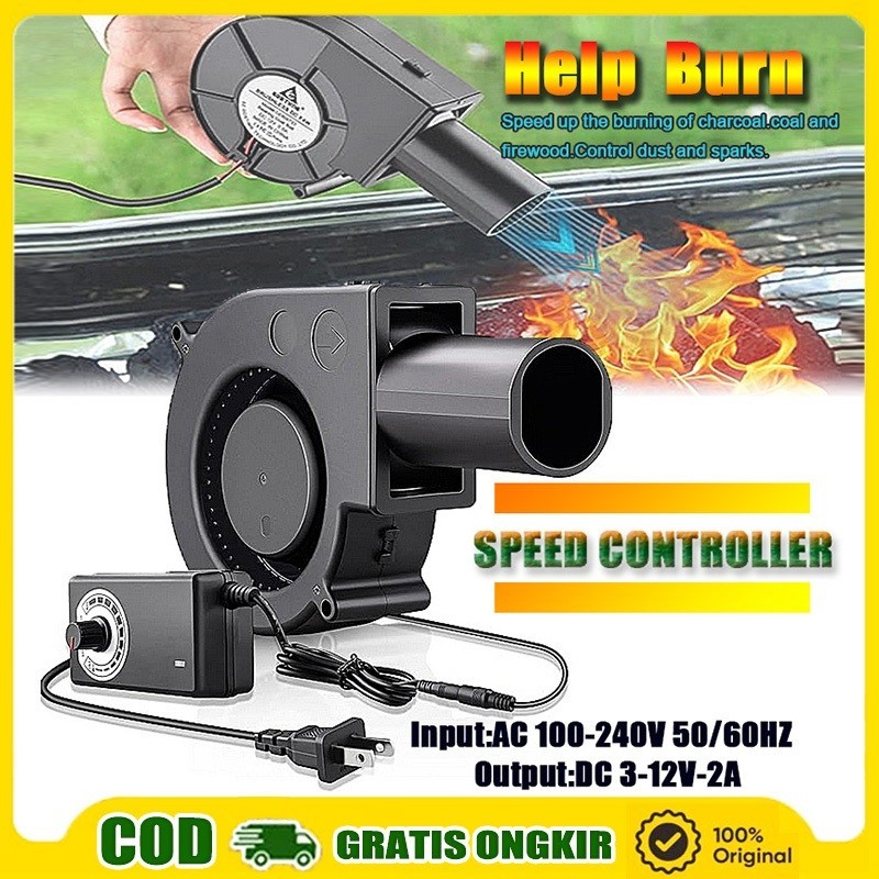 Jual COD Blower Mini for Kalan DC 12V 13000RPM BBQ Blower Fan Blower ...