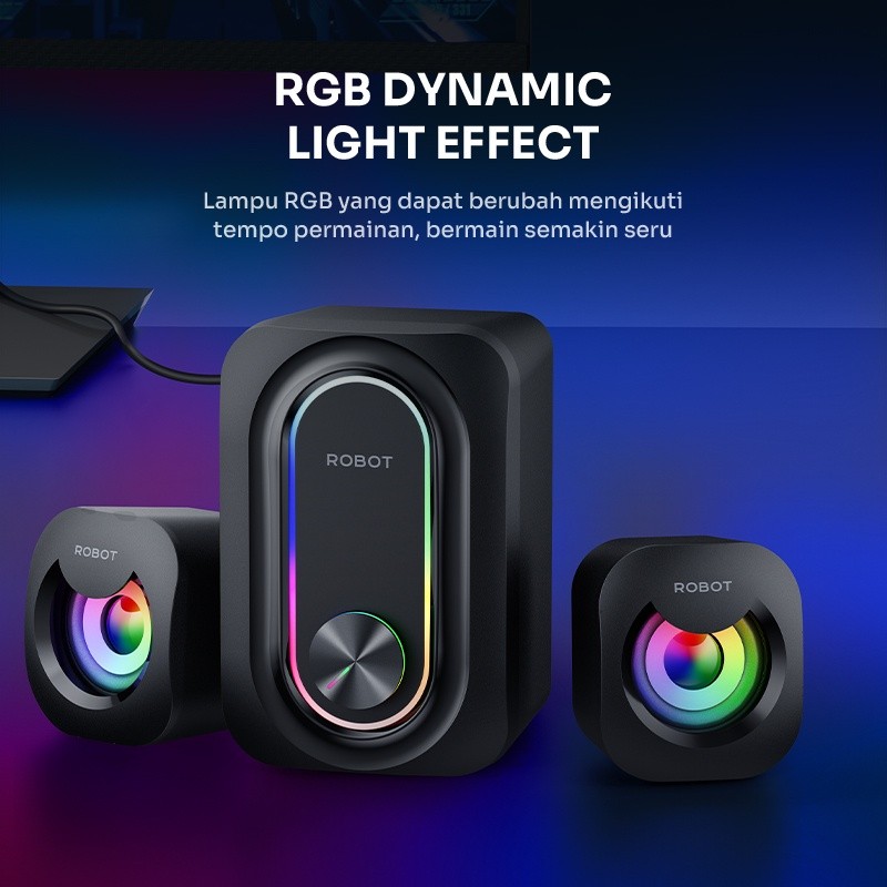 Jual Robot Speaker RS190 Original Stereo RGB Lighting Spiker Laptop Pc ...