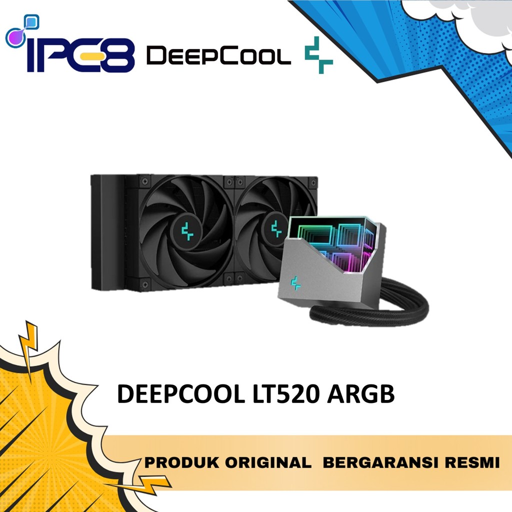 Jual DEEPCOOL CPU COOLER LT520 ARGB 240MM | AIO LIQUID CPU COOLER ...